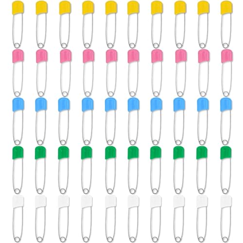 カジュアルカラフル/ワンサイズ/1122・Color:カラフル・サイズ：約長さ54mm×幅12.7mm。・セット内容：50個セット（5色入）。・材質：ステンレス鋼、プラスチック。・特徴：U型ノッチの安全デザインで、針が簡単に弾き出せない。・...
