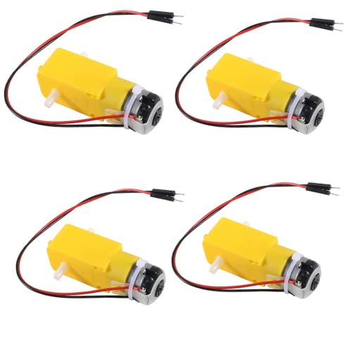 ギア比1:48の4pcs TT DCギアボックスモーター。・28AWGワイヤー2.54mm（0.1）の男性コネクタが付属し、ブレッドボードまたはターミナルブロックに接続するために最適です。・EMCにより、それは強い反干渉能力を持ち、マイクロ...