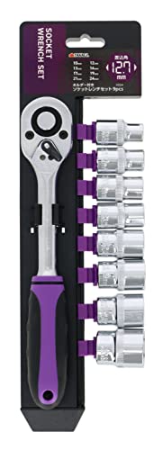 パープル|グレー/12.7mm角 ミリサイズ (× 1)/HSS-4・Color:パープル|グレーSize:12.7mm角 ミリサイズ (× 1)・パッケージ個数:1・ボルトやナットの締め付け・緩めに・差込角:12.7mm・セット内容:ラチ...