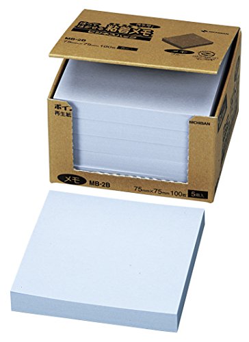 ブルーブルー/ブルー(75×75mm)/MB-2B・Size:ブルー(75×75mm)・パッケージ個数:1・【メモサイズ】75mm×75mm・【入数】100枚×5冊入・【色】ブルー・【基材】古紙パルプ配合率70%再生紙・【粘着】アクリル系・...