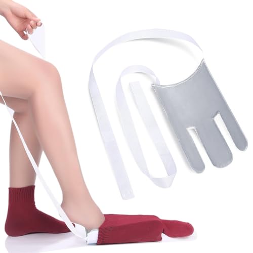 グレー/-/-・Color:グレー・パッケージ個数:1・【高品質素材】靴下履き補助具の内側は滑らかな生地で、靴下をスムーズに履くことができます。外側はテリー生地で摩擦力を高め、着用中に靴下の内壁をしっかりと固定し、靴下のずれや脱落を効果的に...
