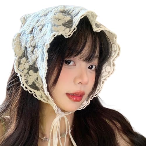 レース花柄白/-/-・デザイン: 繊細なレース素材と花柄が織りなす上品な白いヘッドスカーフ。・多目的使用: ヘッドスカーフとしてはもちろん、ヘアバンド、髪留めなど様々なスタイリングが可能・日焼け対策: 頭部や首元をカバーし、日差しから髪と肌...