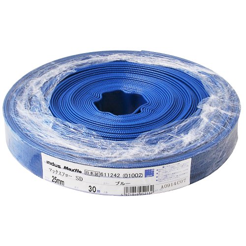 ブルー/内径25mm、全長30m/25mm×30M・パッケージ個数:1・内径:25mm・長さ:30m・許容圧力（23度時）:0.7MPa・使用温度範囲:0〜35度・材質:PVC製商品紹介 ●農業・工業・土木・建築などの送・排水用ホース●柔軟...