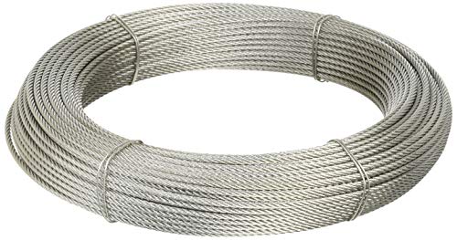 50mシルバー/Φ3.0mm/CWS3S50・Size:Φ3.0mmStyle:50m・パッケージ個数:1・原産国:中国・ロープ径(mm):3.0・長さ(m):50・使用荷重(kg):100・ステンレスワイヤロープの構造:3mm 7×7、4...