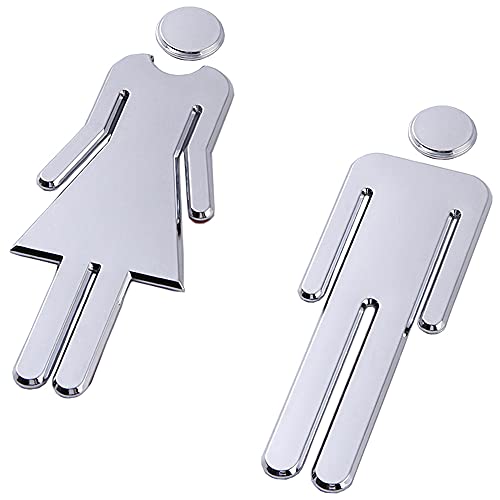シルバー/12cm*4.5cm/-・パッケージ個数:1・【製品仕様】サイズ：12cm*4.5cm；材質：ABSプラスチック；カラー：シルバー；パッケージ内容：男女ペア（1セット）・【材質】印刷の耐候性も良い。サビなくていつまでもキレイです。...