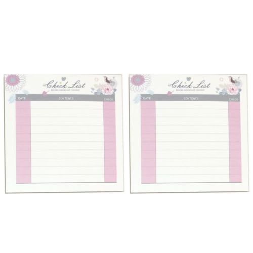 to do チェックリスト 2個セット 花白花柄/3.75インチ x 3.75インチ/-・Style:to do チェックリスト 2個セット 花・スケジュール メモ 付箋 メモ帳 仕事 プラン ノート 徳用 todo しっかり 管理 ( t...