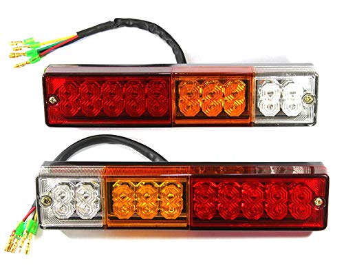 ホワイト/-/-・パッケージ個数:2・LEDの明るい光で暗闇を照らします。・各ランプにはLED電球が20個付き、ホワイト：4個、オレンジ：6個、赤色：10個。スモールランプとブレーキランプの明るさが十分で、車検に対応できます。・配線が6本：...