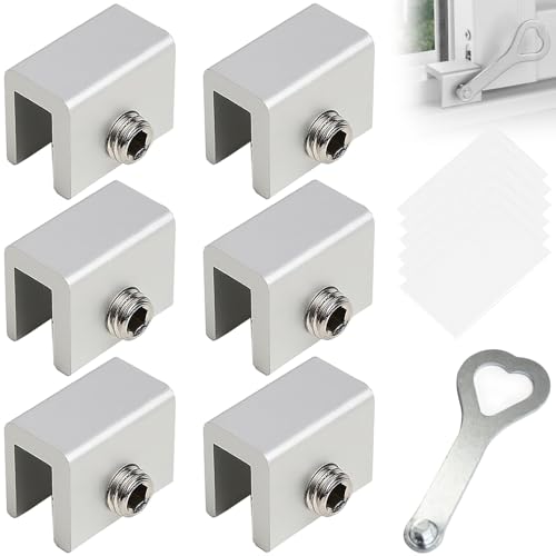 -/-/xr・パッケージ個数:1・セット内容：リミットロック*6個+ネジ*6個、取付工具（垂直ハート型六角スパナ）*1個直径5mm、保護プレート*4本；スライドウィンドウロックはアルミニウム合金製で、耐久性があり、錆びにくく、再利用可能です...