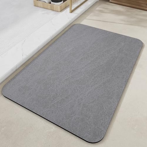 グレー/40*60cm/JP-ADL-G4060・Color:グレーSize:40*60cm・【吸水性も速乾性も抜群】驚異の吸水スピードを謳うマイクロファイバー起毛バスマット。特殊な滑り止めコーティングが施されており、洗濯機での丸洗いも可能...