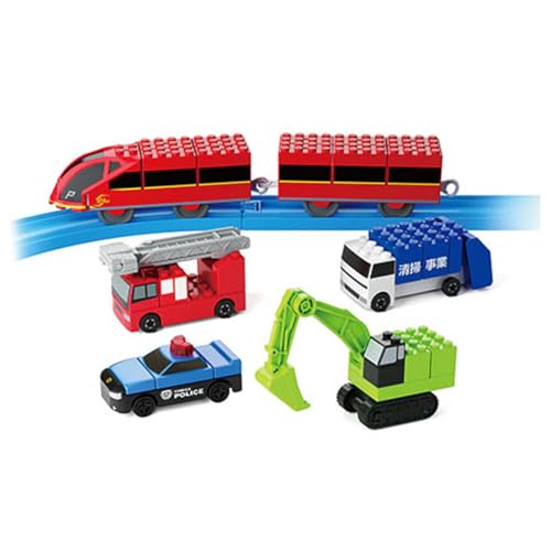 エントリーセットエントリーセット/-/-・Color:エントリーセット・(C) TOMY・電池は使用しません。商品紹介 初めてでも簡単で、トミカやプラレールといっしょに遊べる楽しいブロックが登場! 5種類のはたらくのりものをキミの手で組み立...