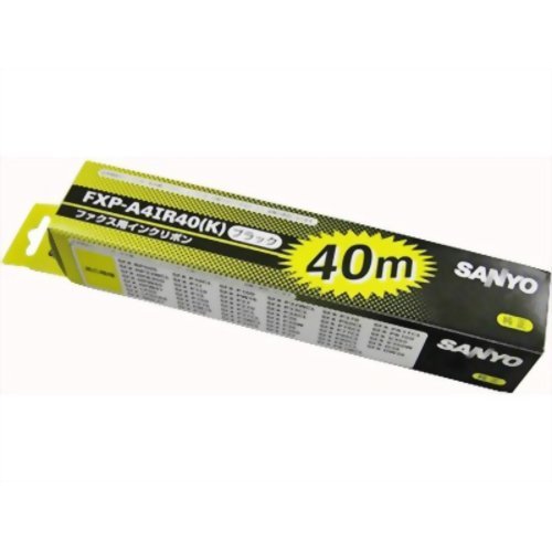 パッケージ個数:1・SANYO 普通紙ファクシミリ用インクリボン FXP-A4IR40(K)(黒) 40m [エレクトロニクス]サンヨー普通紙ファクシミリ用インクリボン(黒)です。A4サイズ相当で約128枚の印字が可能です。サイズはA4幅*...