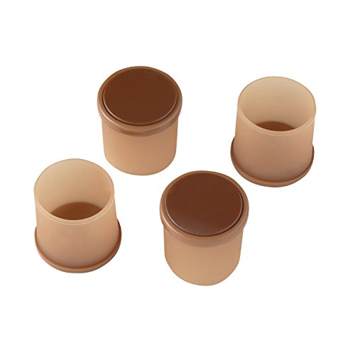 ブラウン/丸型・Mサイズ/O-340・Size:丸型・Mサイズ・パッケージ個数:1・サイズ:3×3×3cm・生産国:日本・内容量:4個入・のびるシリコンキャップで、簡単取り付けできる。・底面は高密度ポリエチレンべりが良く、家具の移動がスムー...