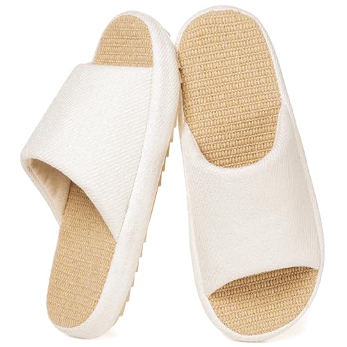 スリッパベージュ/23.5~24.0 cm/2544BE3738・Size:23.5~24.0 cmColor:ベージュ・【素材】アッパーは高品質な素材を使用して、肌に優しく快適な履き心地。オープントゥのデザインと天然エコな麻（ジュート）ソ...