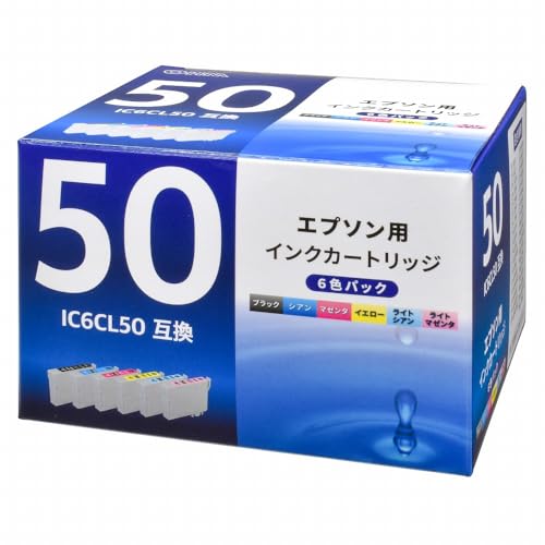 6色パックアソートセ/-/INK-E50-6PNB・パッケージ個数:1・タッチスクリーン・簡単装着、手間いらず・簡単装着、手間いらずエプソン純正インクカートリッジの代わりに使えます。