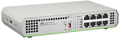 グレー/-/2329R・パッケージ個数:1・AT-GS910/8(RoHS対応)は、10/100/1000BASE-Tポートを8ポート装備した、内部電源型のギガビットイーサーネット・スイッチです。AT-GS910/8(RoHS対応)は、10...