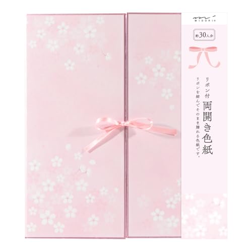 桜柄桜柄/-/33146006・パッケージ個数:1・梱包サイズ:28.5×0.8×24.4(cm)・閉じた状態 縦272mm×横242mm 開いた状態 縦272mm×490mm・種類:単品・男女共用両開きタイプの色紙です。リボンで結んでその...