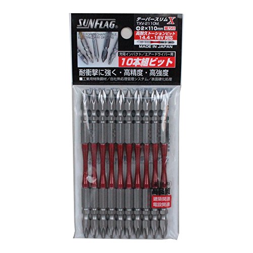 10本組-/#2X110/TXV-2110M・Size:#2X110Style:10本組・パッケージ個数:1・サイズ:+2×110ネジ頭が見易く、くいつきが良い。 カケに強い高耐久型。 トーション効果で長寿命達成。 18V対応。