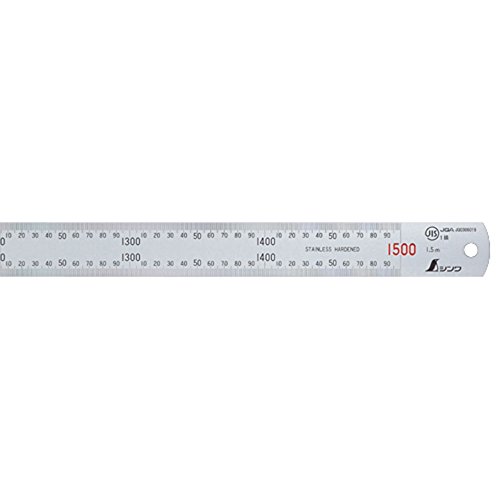 1.5m JIS 赤数字入シルバー/1.5m/14052・Size:1.5mPatternName:単品・パッケージ個数:1・全長(mm):1565・幅(mm):40・厚み(mm):2.0・呼び寸法(mm):1500・上段(ピッチ):10c...