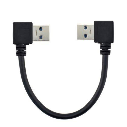 -/-/U3-182-0.2M-XY・パッケージ個数:1・USB 3.0タイプAオス90度直角に左傾斜延長ケーブルストレート接続・コネクタ1 : USB 3.0タイプAオス90度左傾斜・コネクター2 : USB 3.0タイプAオス90度左傾...