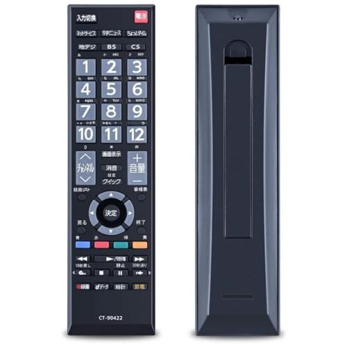 ブラック/-/-・パッケージ個数:1・1. 完全な互換性: CT-90422は、TOSHIBAテレビとの完全な互換性があります。全ての基本機能（チャンネル切り替え、音量調整、入力切り替えなど）をサポートしています。純正品と同じ操作感を提供し...