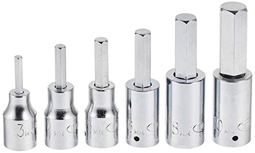 -/3・4・5・6・8・10mm/41SBS6・六角穴付ボルト類の締結用・差込角(mm):6.35セット内容(mm):3・4・5・6・8・10組入数(本):6質量(g):202.0・ビット:特殊合金鋼、SNCM+Vスペシャル(ハードクローム...