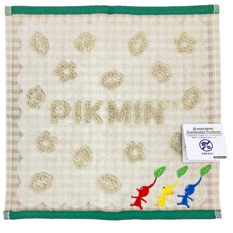ピクミンマーチ/約25×25cm/4485015100・Color:ピクミンマーチ・パッケージ個数:1・サイズ：約25×25cm / 生産国：中国・組成：綿100％ / 仕様：無撚糸スチームシャーリング・朱子ヘム・刺繍・抗菌防臭加工・ポケッ...