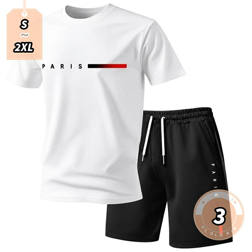 表地：ポリエステルメイン素材：ポリエステル【セットアップ メンズ】半袖のクルーネックTシャツとハーフパンツがペアになった、スポーティーなメンズ上下セットです。定番のブラック、爽やかなホワイト、鮮やかなブルーの3色をご用意しており、サイズもS...