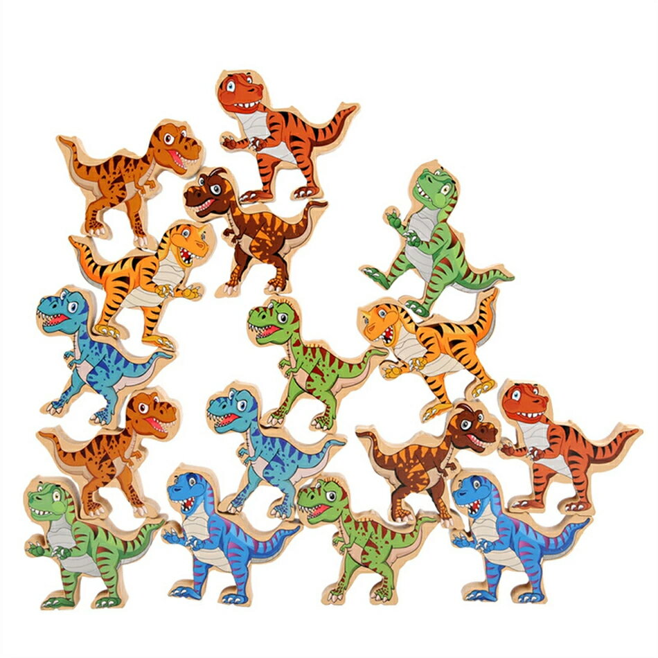 商品名：恐竜 積み木 ドミノセット サイズ：23cm*20cm*4cm 重量：0.65KG 材質：プラスチック 恐竜をテーマにした積み木ドミノは、子供から大人まで楽しめる知育玩具です。 カラフルな恐竜のデザインが特徴で、視覚的な楽しさを提供...