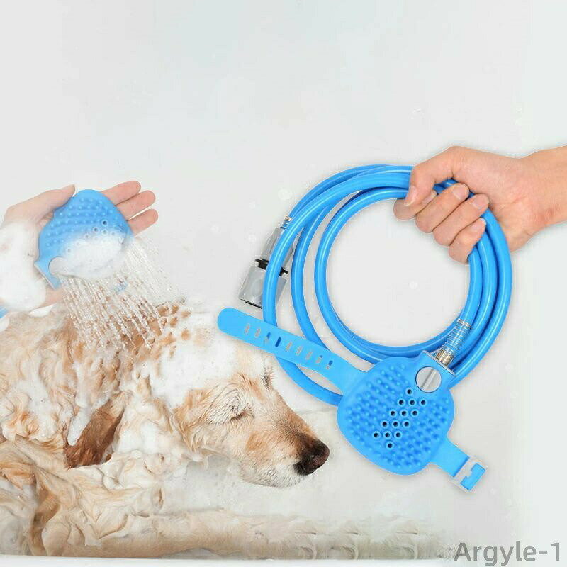 犬用シャワーヘッド 2.5Mホース ペット用シャンプーブラシ・マッサージ・抜け毛除去 手元スイッチ 犬お風呂 猫お風呂シャンプー 洗い残し対策 リラックスシャワー シリコン製 ペット バスグッズ ペットの入浴には、浴槽(ペットプール)だけで...