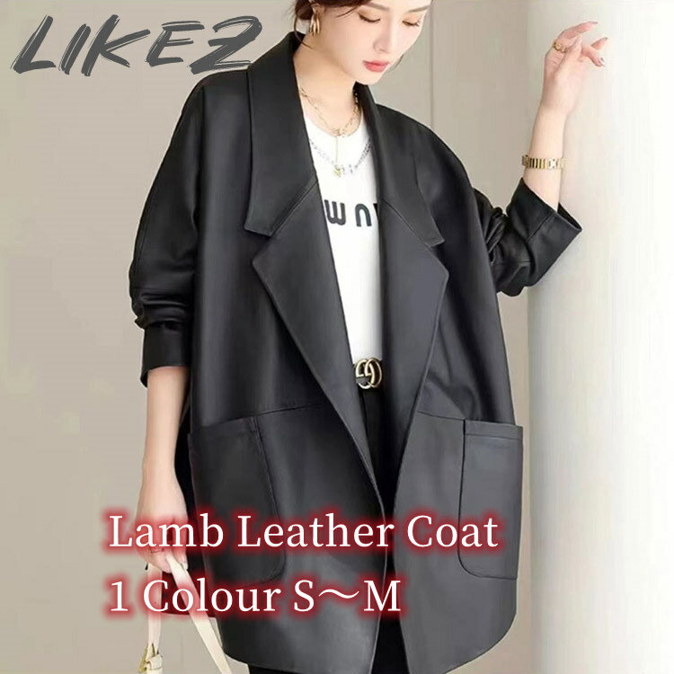 商品番号 k1b43 サイズ 【S】バスト：126、着丈：76 【M】バスト：130、着丈：77 ※素人採寸、実寸の為誤差がある場合がございます。 カラー ブラック 素材等 【表地】ラムレザー 【裏地】ポリエステル100％ 【その他】ポケッ...