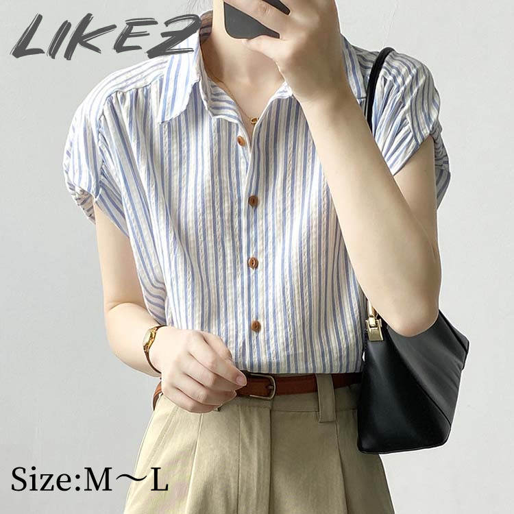 商品番号 l1o10 サイズ &nbsp;【M】バスト：116、着丈：55、肩幅：53 【L】バスト：120、着丈：56、肩幅：54 ※素人採寸、実寸の為誤差がある場合がございます。 カラー ストライプ柄 生地感 【厚み】薄い 素材等 綿1...