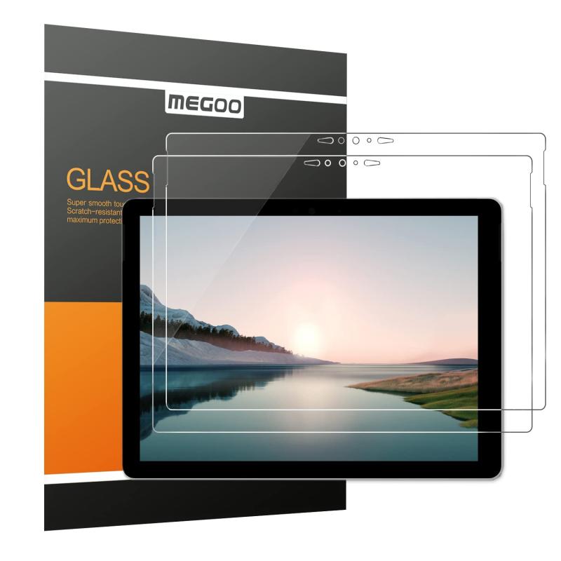 【2枚入】MEGOO surface go4/surface go3/surface go2用 液晶保護フィルム 10.5インチ 強化ガラスフィルム 貼り付け簡単/気泡ゼロ 画面保護フィルム【対応機種】Surface Go 4,Surfac...