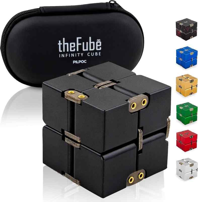 Inifinity cube and fidget controller pad black mixメタルのインフィニティキューブ: theFubeのインフィニティキューブはアルミ合金製。このインフィニティキューブは、滑らかな表面、滑らかな...