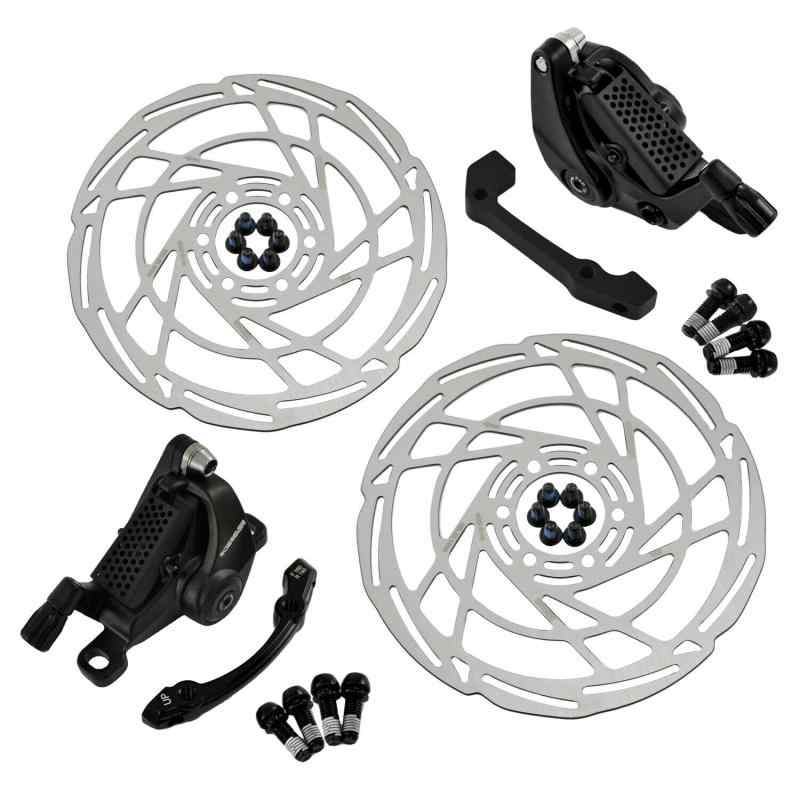 RIDEREVER MCX-2 Post Mount Dual-piston Mechancial Disc Brake Set w/Rotors, Black, RD2322Dual-piston design offers precis...