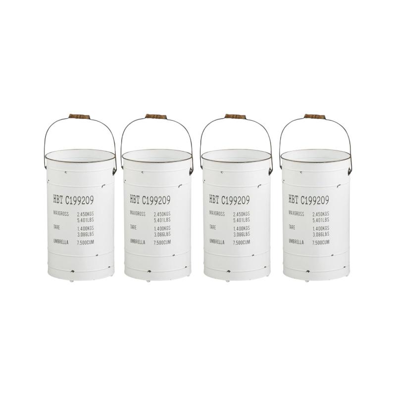 匠美風 Rainline Select 傘立て 4個セット ホワイト 素材 アイアン ウッド φ23.5x42（取手含まず）cm PNO.625905サイズ:φ23.5x42（取手含まず）cm素材 アイアン ウッド1個重量 850g生産国 中国