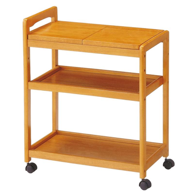 J-kitchens 木製キッチンワゴン ブラウン W590×D340×H725 mm商品サイズ:W590×D340×H725 mm 棚内寸(上)：W550×D280×H160 mm (下)：W550×D280×H285mm（仕様） 天板：...