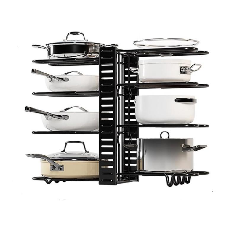 鍋収納ラック フライパン収納 8段