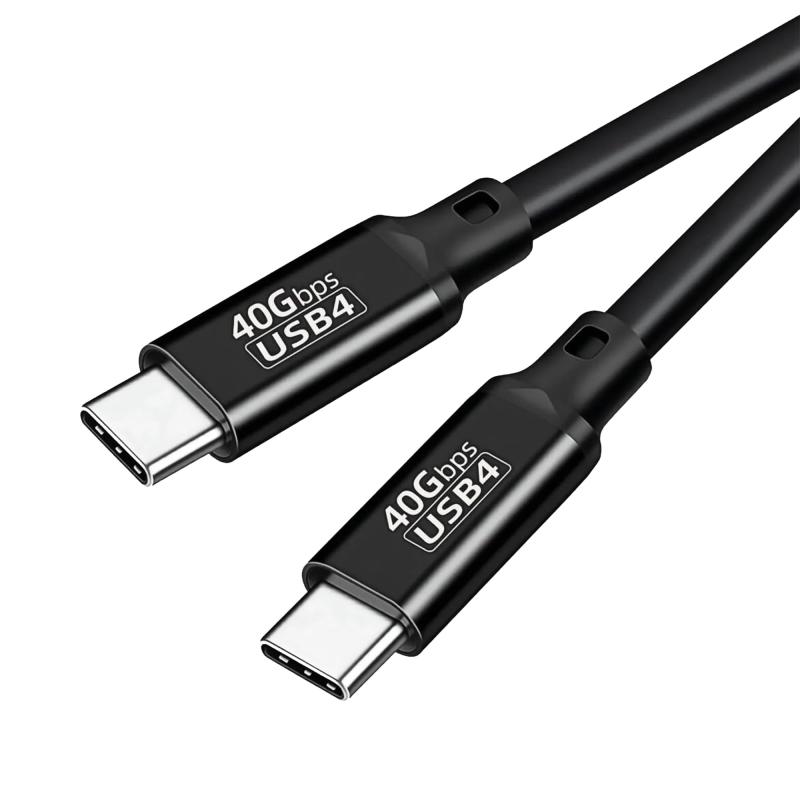 Thunderbolt 4 ケーブル USB4対応 Popolier [240W出力 / 40Gbps高速データ転送 / 8K@60Hz 映像出力 ] サンダーボルト 4ケーブル 高耐久PVC素材 下位互換 スマートフォン、タブレット、ノー...
