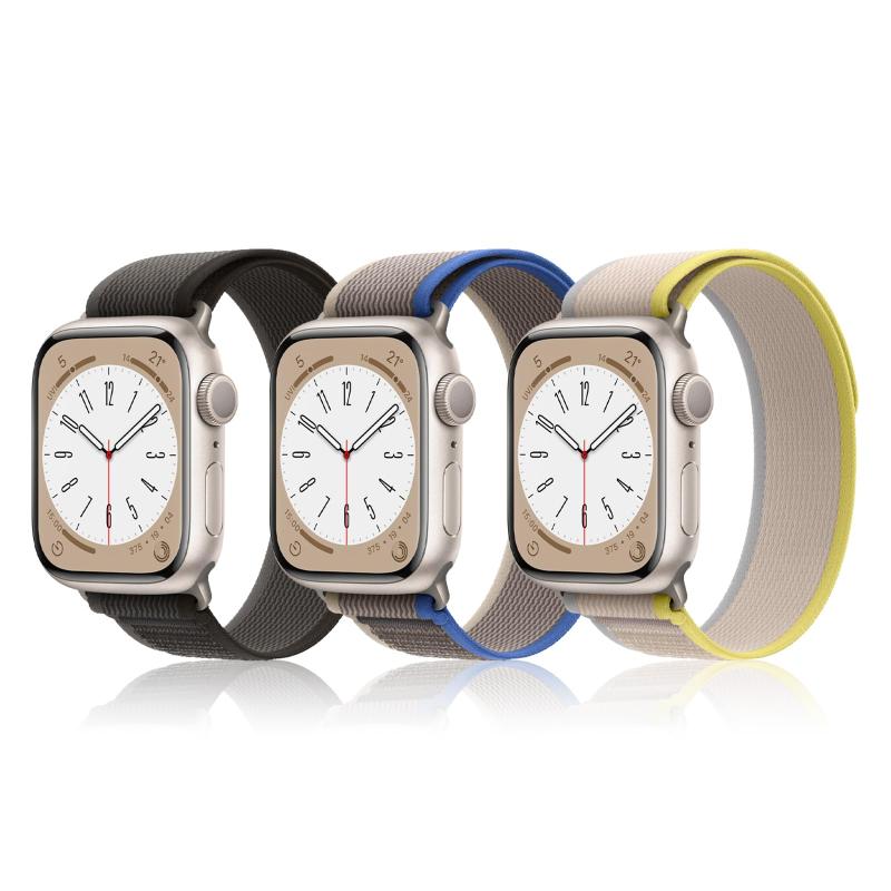 [RoSoki] バンド [3個 セット] Apple Watch 対応 ナイロンバンド Apple Watch Ultra 2 / Ultra/SE/Series 9/8/7/6/5/4/3/2/1 用 スポーツバンド ストラップ 交換ベ...
