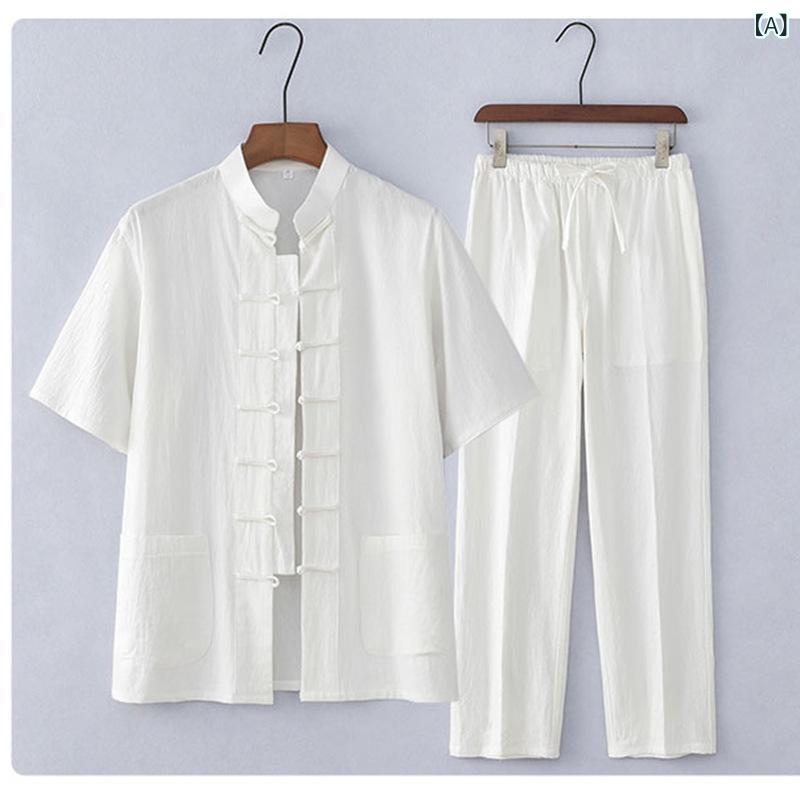 ・スタイル: 日式復古・厚さ: 薄款・パンツ丈: 長パン・トップスタイル: シャツ・袖丈: 短袖・フード: なし・素材名: 麻・主素材: 亜麻80%・シーン: 休闲・カラー展開: 白色套装,灰色套装,黒色套装,米黄色套装,藏青色套装,灰绿色...