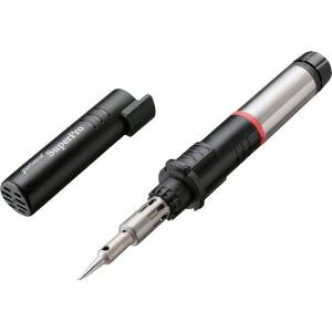 ◆RoHS2適合品 ◆全長:223mm(キャップ含まず) ◆重量:147g(キャップ含まず) ◆最高使用温度:580℃(はんだこて使用時)、1300℃(ブロートーチ)、625℃(ホットエア) ◆満充満時の使用時間:45分 ◆使用ガス:ブタン...