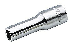 サーフェイスディープソケット (差込角9.5mm) 19mm DS-319材質：SCM435　■l：11.5mm・6角サーフェイスタイプ（面接触）のためボルト・　ナットの角がナメにくく、高い安全性を確保します。　動力用ソケットの基本は6角で...