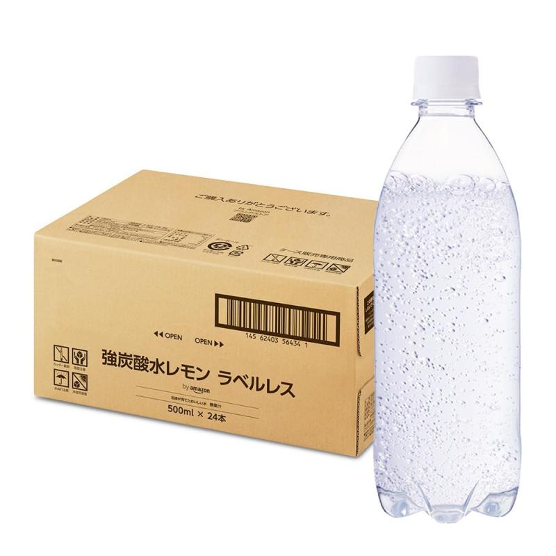 by 炭酸水 レモン ラベルレス 500ml ×24本 強炭酸水 バナジウム含有 ペットボトル 500ミリリットル (Smart Basic)商品サイズ(高さx奥行x幅):21.9cm×27.9cm×42.1cm質量:約13kg内容量:50...