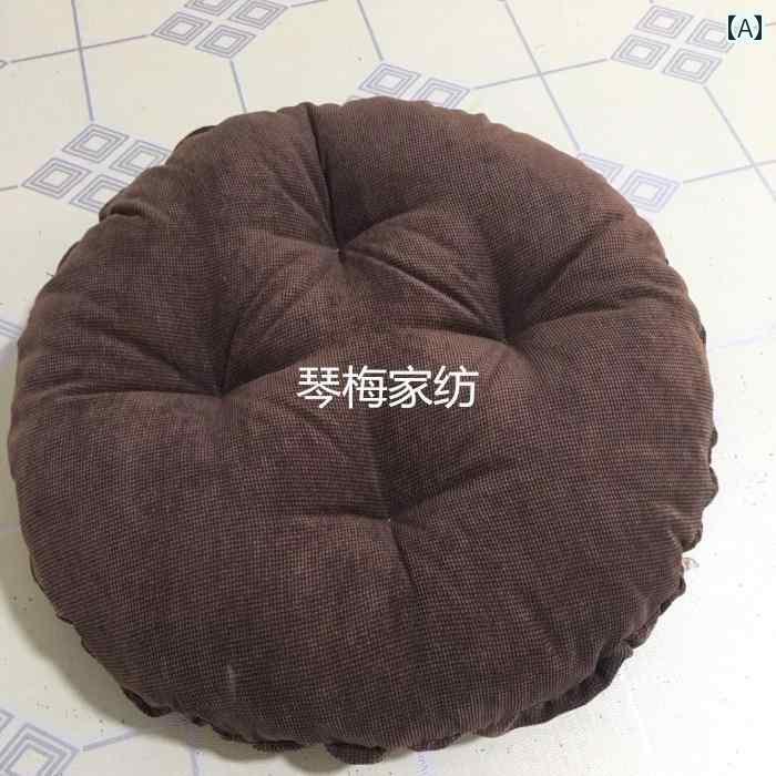 ベルベット ラウンド ベンチ クッション カバー 無垢材 スツール 籐 布団 禅 茶 石 切り株 座布団 暖かい リビング ダイニング素材: 布サイズ：他の仕様はカスタマイズ可能です.直径30cm.直径35cm.直径40cm.直径45cm....