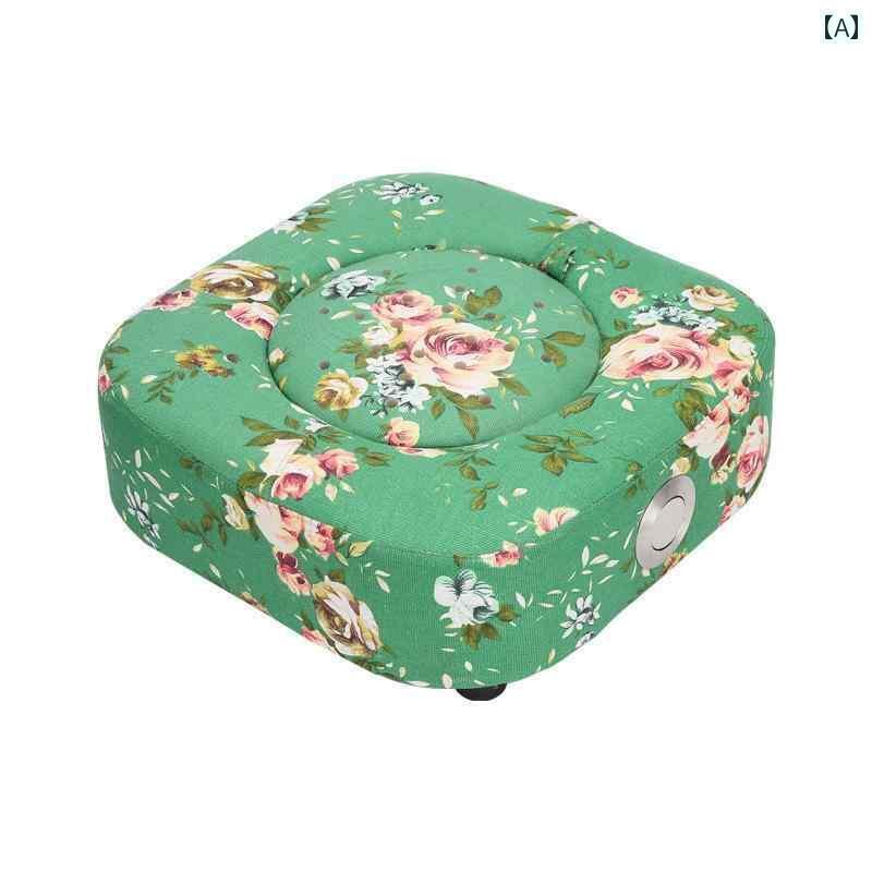 正方形 灸 布団 家庭用 座り 器具 無垢材 スツール 燻 蒸 ヒップ クッション無 煙 座布団 リビング ダイニング 寝室 インテリア