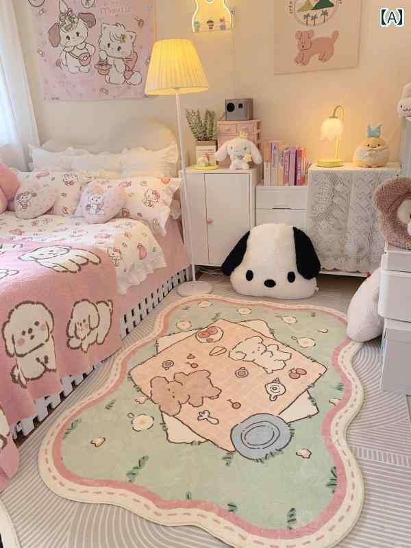 カー ペット 寝室 ベッド サイド ラグ 日本 ガーリー ピンク かわいい リビング ルーム ソファ 子供 部屋 写真 暖かい 床 マット形状: 長方形素材: イミテーションカーペットサイズ：カスタマイズ.60*90.80*120cm.80...