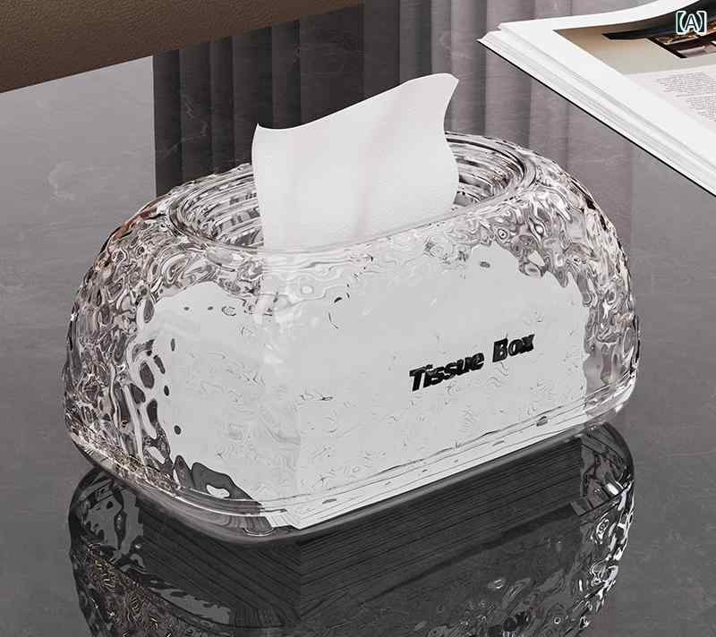 ティッシュボックス 軽量 おしゃれ ペーパーナプキン入れ ケース クリア 透明 ラビット うさぎ インテリア材質: PET