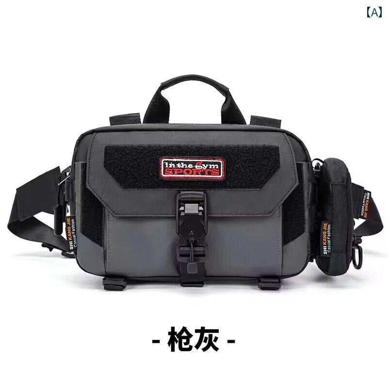 タクティカル バッグ 軽量でおしゃれな ショルダーバッグ 多機能な斜め掛け男性用 クロス ボディ メンズ チェスト アウトドア ウエスト硬さ：ソフト上場年と時期：冬留め具：カバータイプ適用シナリオ: スポーツスタイル: メッセンジャーバッグ...