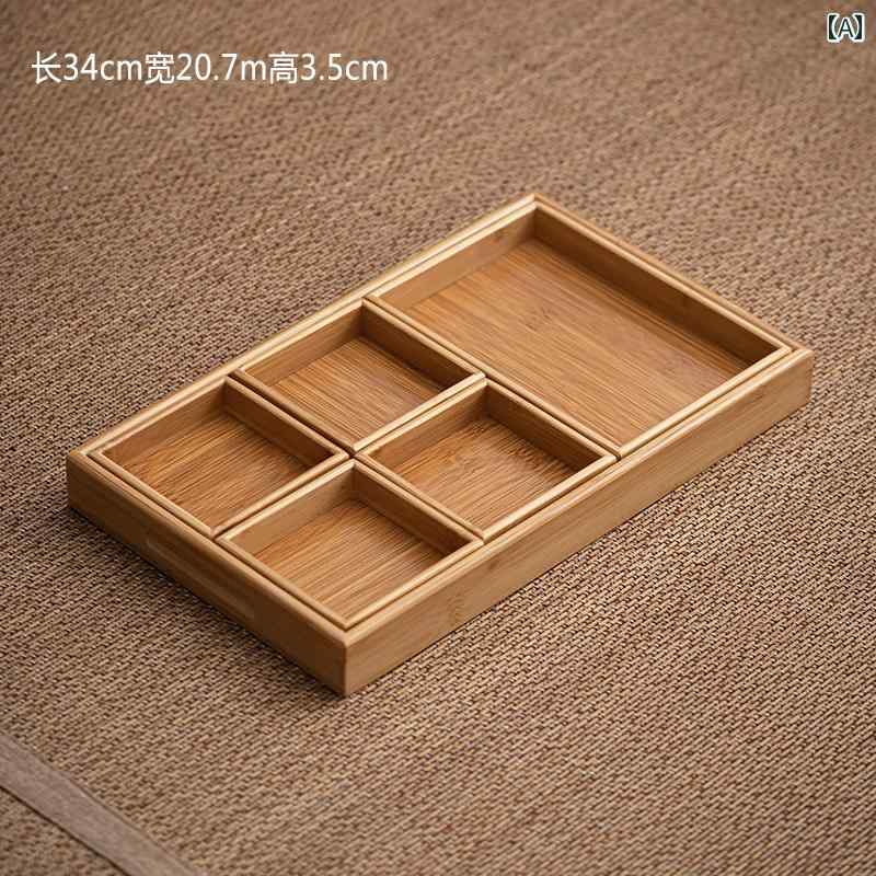 中国 茶 スナック トレイ 竹製 仕切り ストーブ 煮 出し フルーツトレイ 木製 ティート レイ アフタヌーンティー ディスプレイ素材：竹