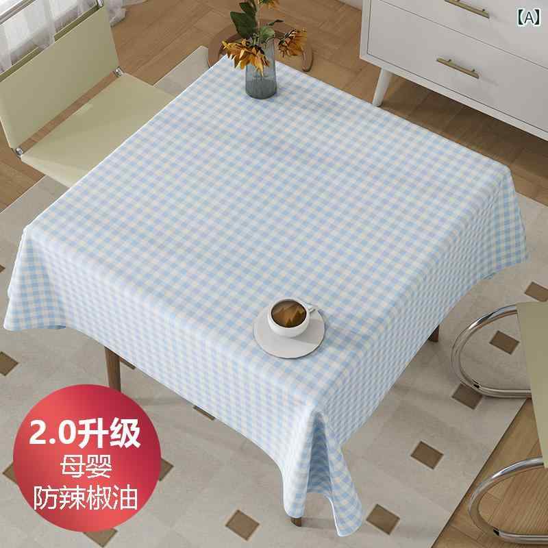 テーブル クロス 洗濯 不要 防水 耐油 耐熱 ダイニング スクエア ブルー チェック 柄 ネット レッド デスク マット PVC コーヒー仕様: 40 * 60cm (小さなカバータオル) 60 * 120cm (小さなカバータオル/デス...
